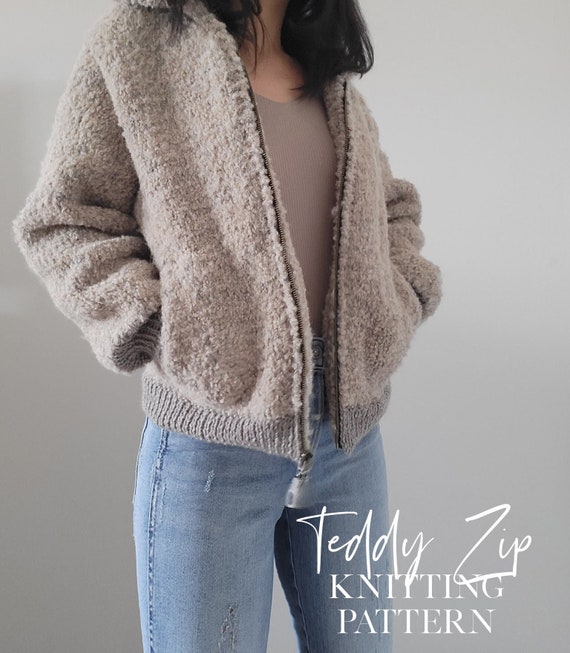 KNITTING PATTERN X Teddy Zip - Etsy