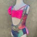 Child XL Neon Pink and Rainbow Dance Costume - Etsy