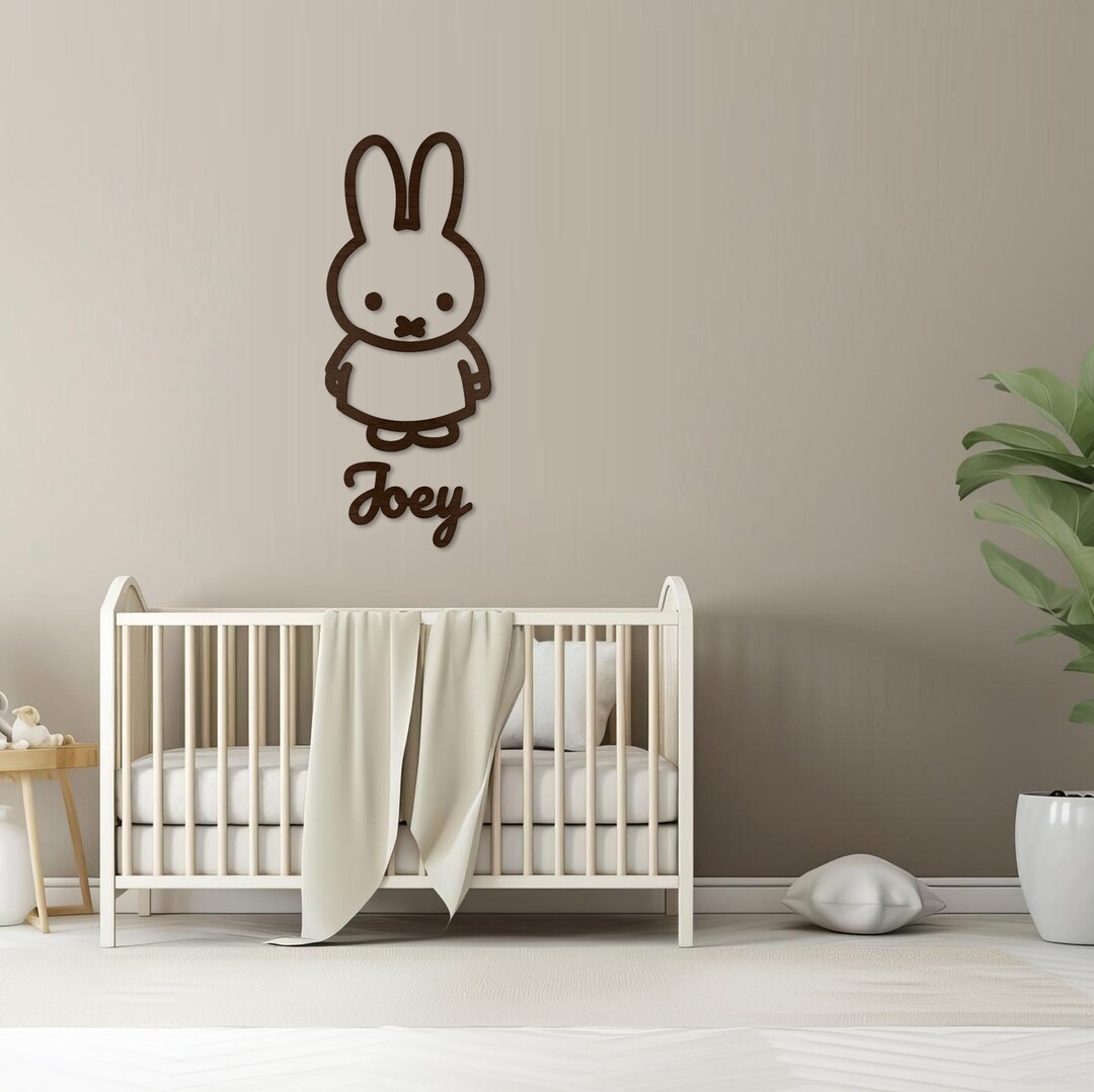 Miffy Decor, Nursery Decor, Mini Miffy Figure, Miffy Wall Art, Kids ...