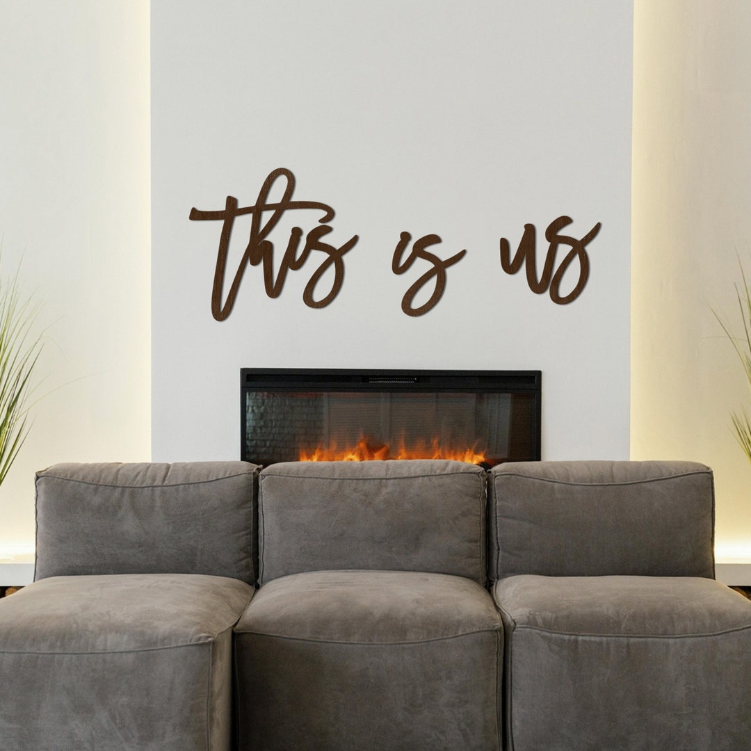 This is Us Sign, Fireplace Decor, Wall Hanging, Custom Wooden Sign ...