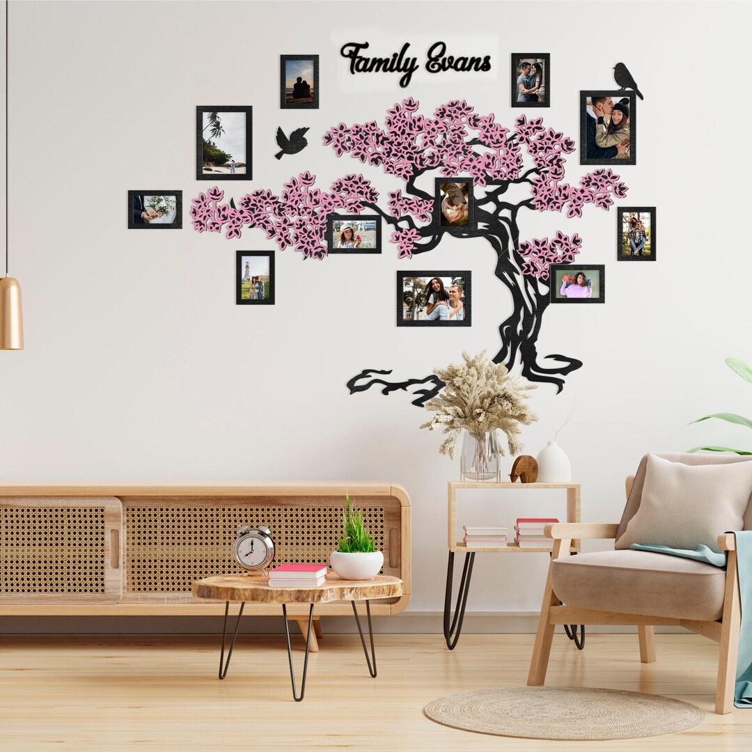 Family Tree Wall Decor, Tree Wall Art, Include 11 Frame , Family Tree ...