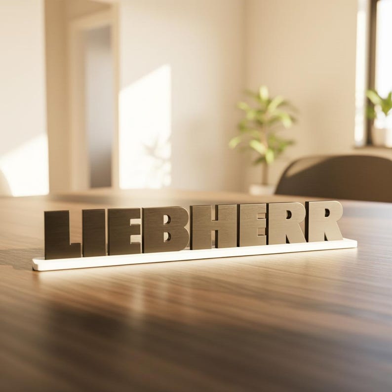 Engraved Wooden Desk Logo Sign – Custom Brand Name Plate, Office ...
