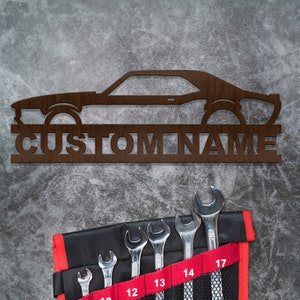 Personalized Wooden Car Sign, Car Signs for Garage, Car Name Sign ...
