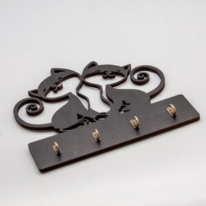 Cute Cat Key Holder for Wall, Pop up Cat Coat Hooks, Creative Bear Key ...