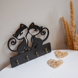 Cute Cat Key Holder for Wall, Pop up Cat Coat Hooks, Creative Bear Key ...