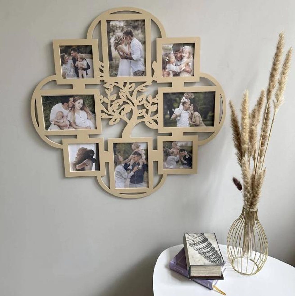 Wooden Tree of Life Family Photo Frame | Multi Picture Wall Collage ...
