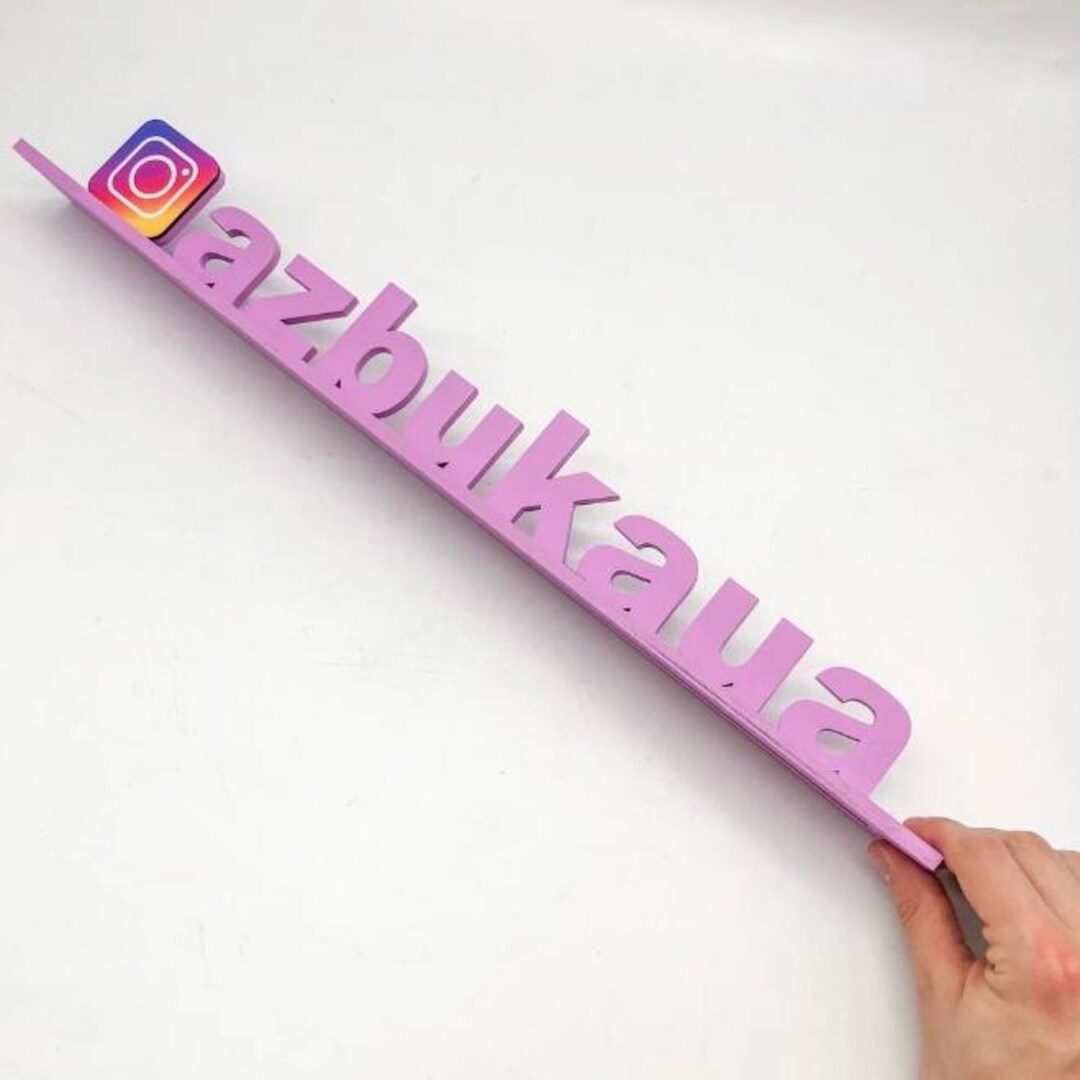 Personalized Wooden Instagram Logo Sign With Stand – Custom Color ...