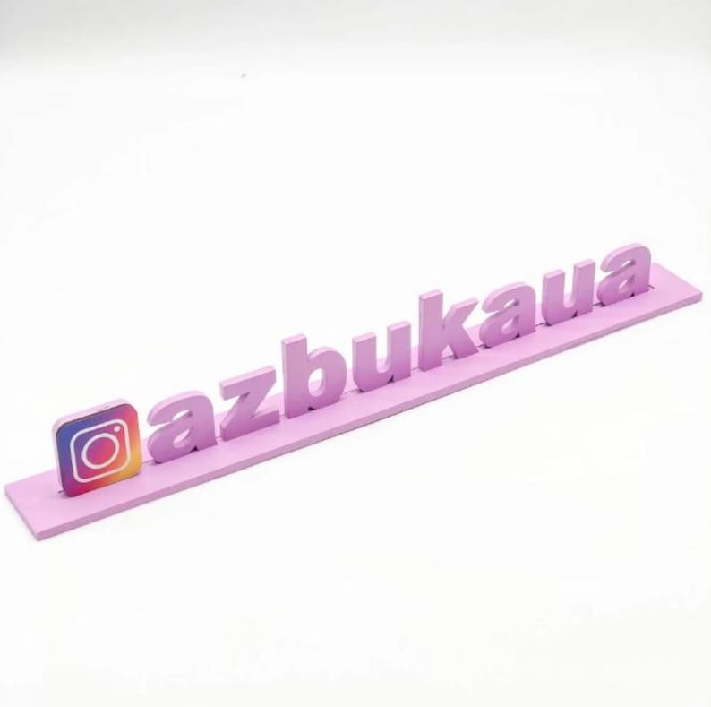 Personalized Wooden Instagram Logo Sign With Stand – Custom Color ...