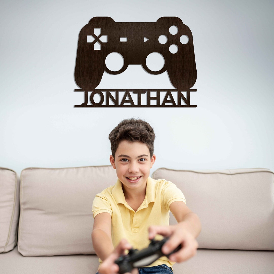 Game Controller Name Sign for Kids Video Game Décor Boys Room Name Sign ...