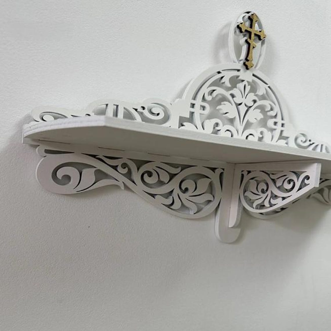 Small Home Iconostasis – Orthodox Wall Shelf for Icons, Laser Cut ...
