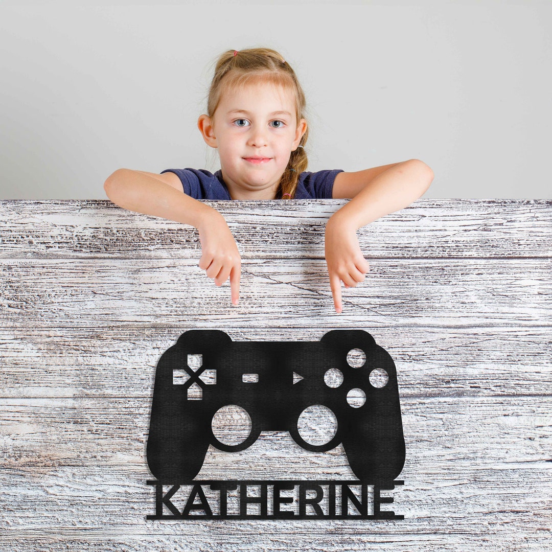 Gamer Name Sign, Nursery Decor, Personalized Wood Sign, Wooden Name ...
