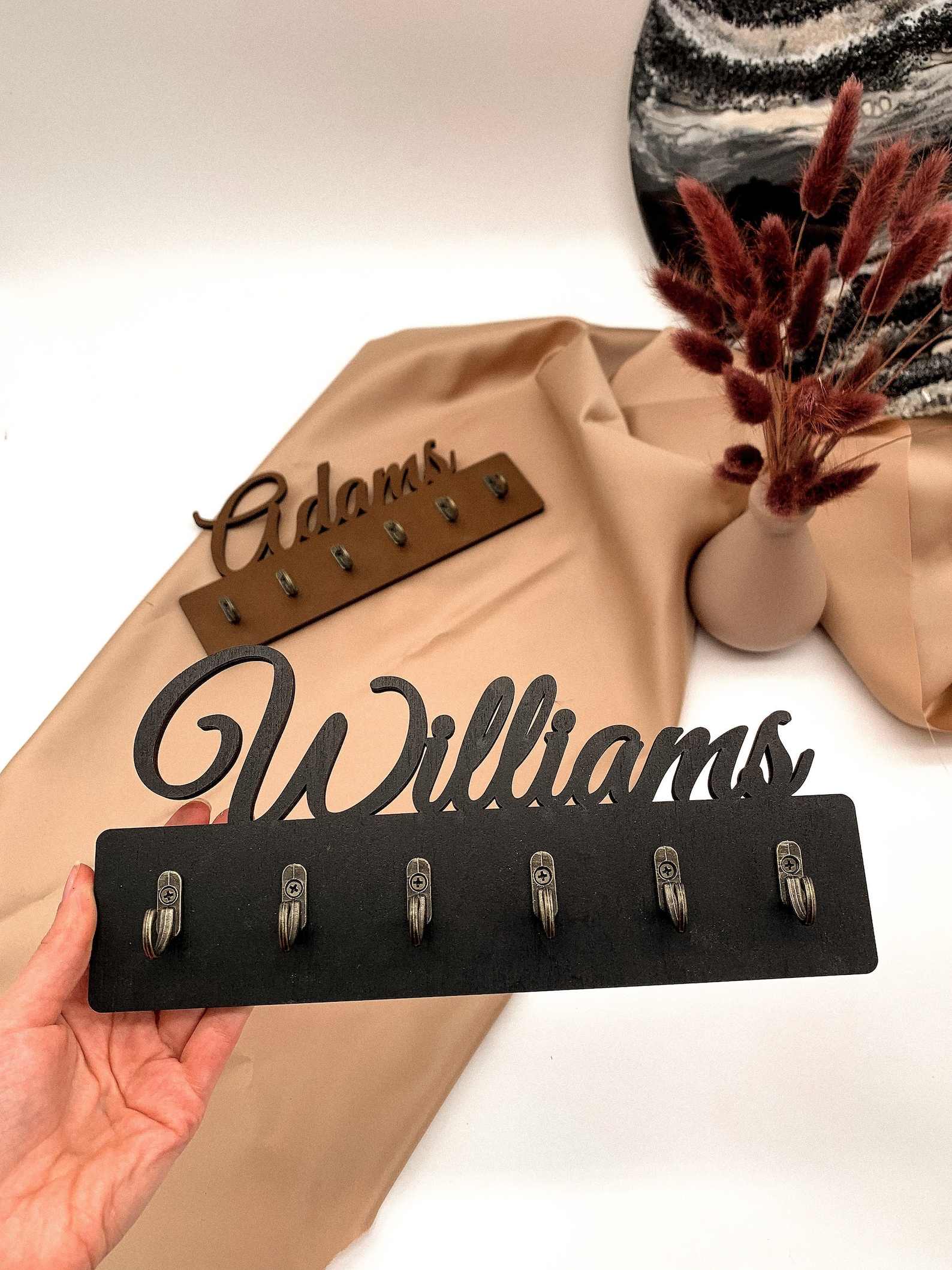 Personalized Key Holder Custom Family Key Holder for Wall - Etsy