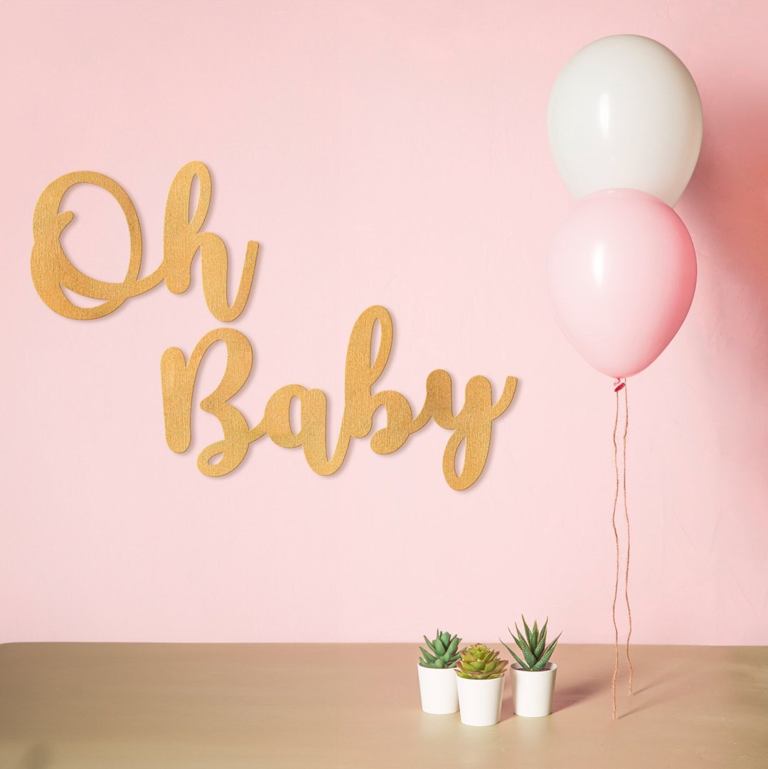 Oh Baby Back Drop, Oh Baby Wooden Cutout, Oh Baby, Baby Shower ...