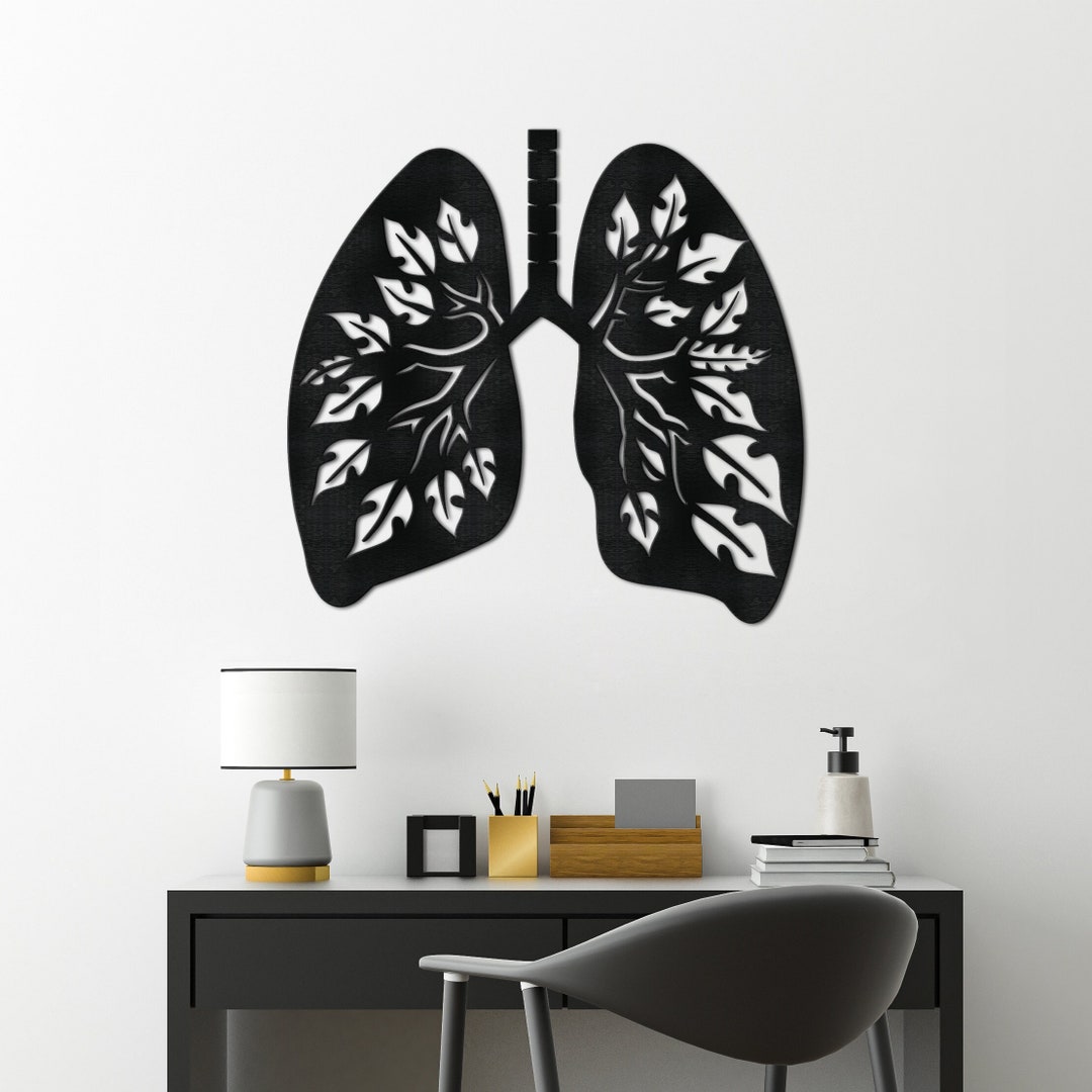 Wall Decor Office Lungs, Healthcare Worker Gift, Medical Office Decor ...