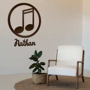 Music Notes Wooden Wall Art, Music Lover Gift, Wooden Wall Decor ...