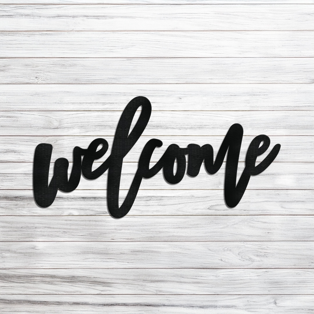 Welcome Word Cutout, Wedding Decor, Wooden Letters, Welcome Sign ...