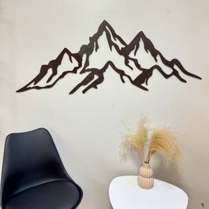 Geometric Mountains Wall Hanging, Geometric Woodland Theme Mountain ...