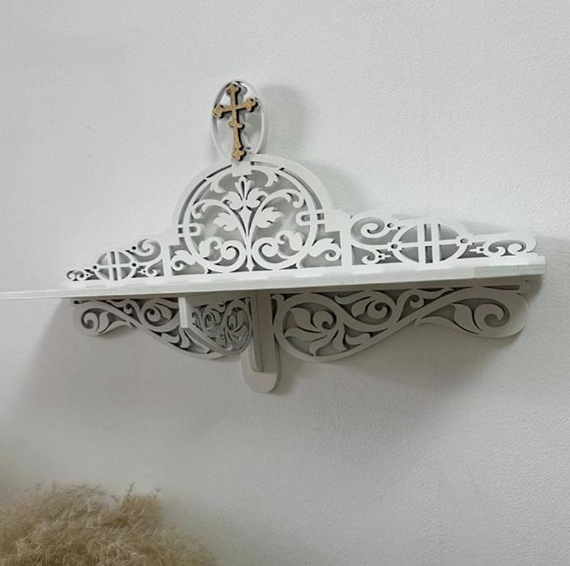 Small Home Iconostasis – Orthodox Wall Shelf for Icons, Laser Cut ...