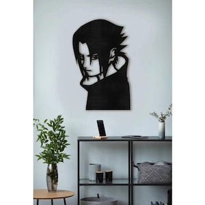 Sasuke Anime Wall Decor | Eco Wood Cutout Panel for Teen Boy Bedroom ...