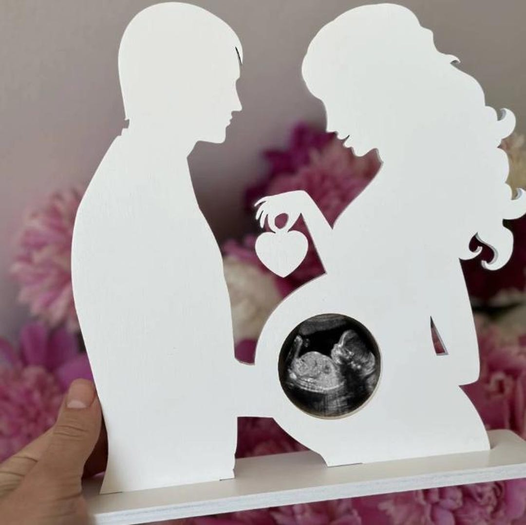 Wooden Ultrasound Photo Frame – Pregnancy Keepsake for Future Mom, Baby ...