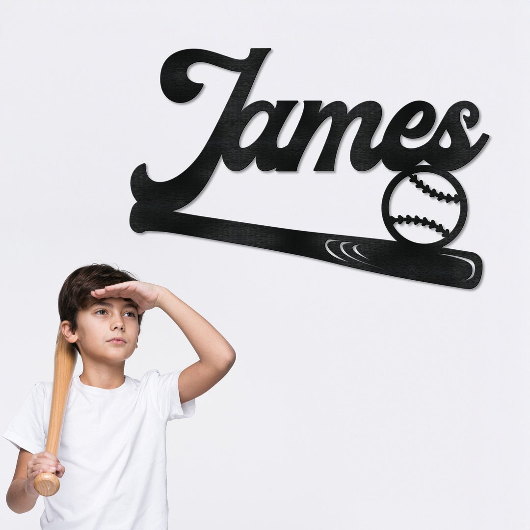 Baseball Bat Name Sign, Nursery Decor, Personalized Wood Sign ...