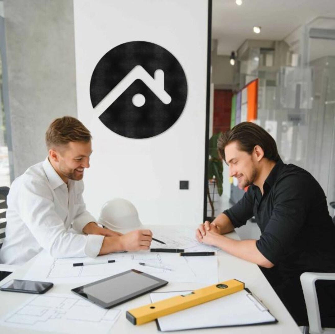 Custom Wood Logo Sign for Construction Business – Personalized Office ...