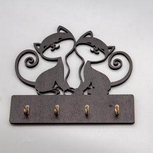 Cute Cat Key Holder for Wall, Pop up Cat Coat Hooks, Creative Bear Key ...