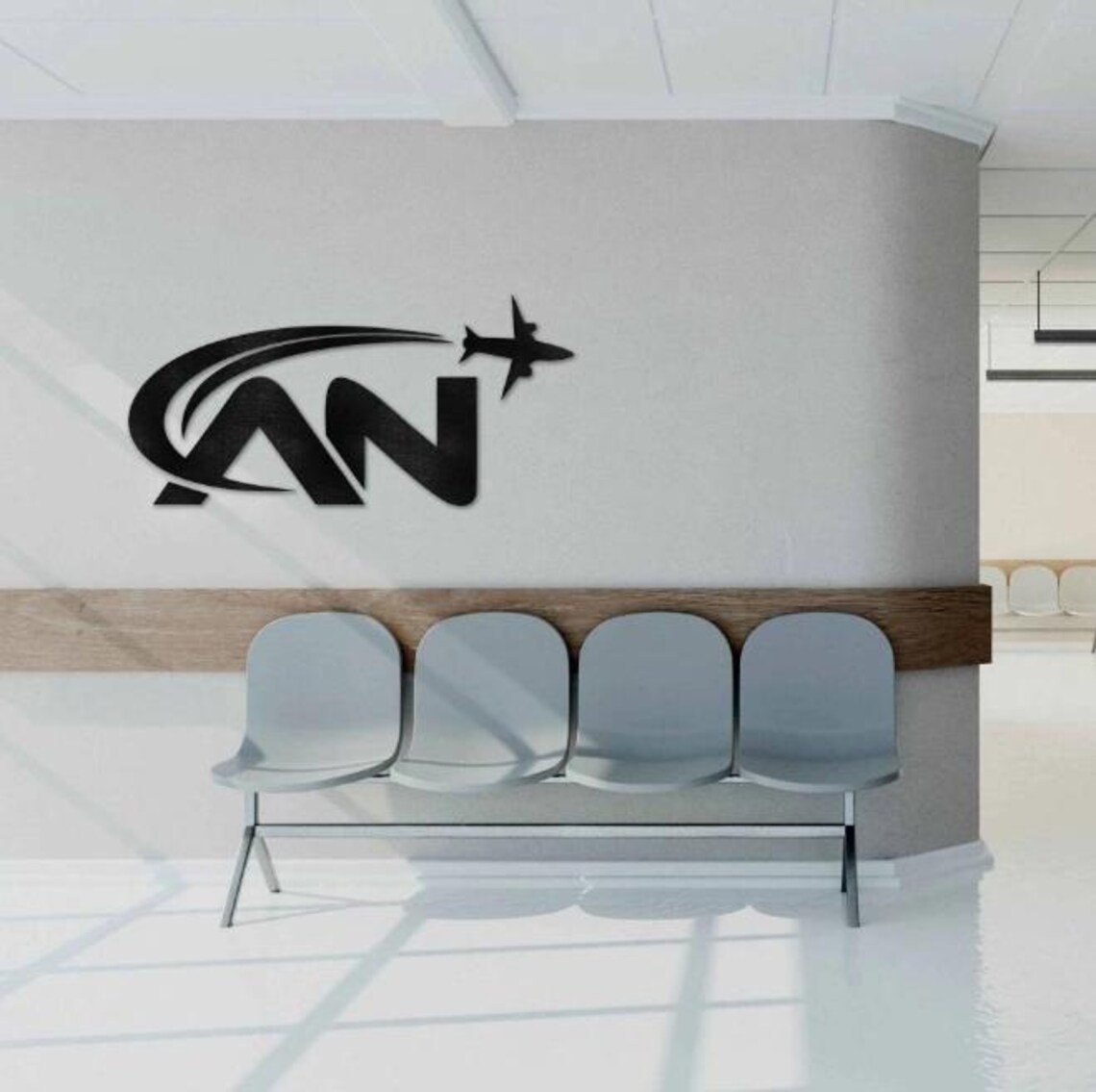 Custom Wooden Airline Logo Sign – Personalized Aviation Wall Art ...