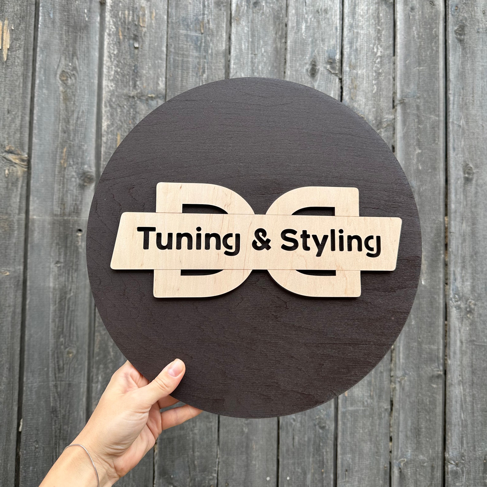 Personalized Wooden Business Sign, Wooden Round Sign, Custom Wood ...