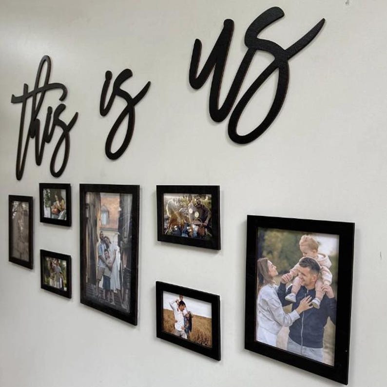 This is Us Family Photo Collage Wall Art – Eco-friendly Black Frames ...