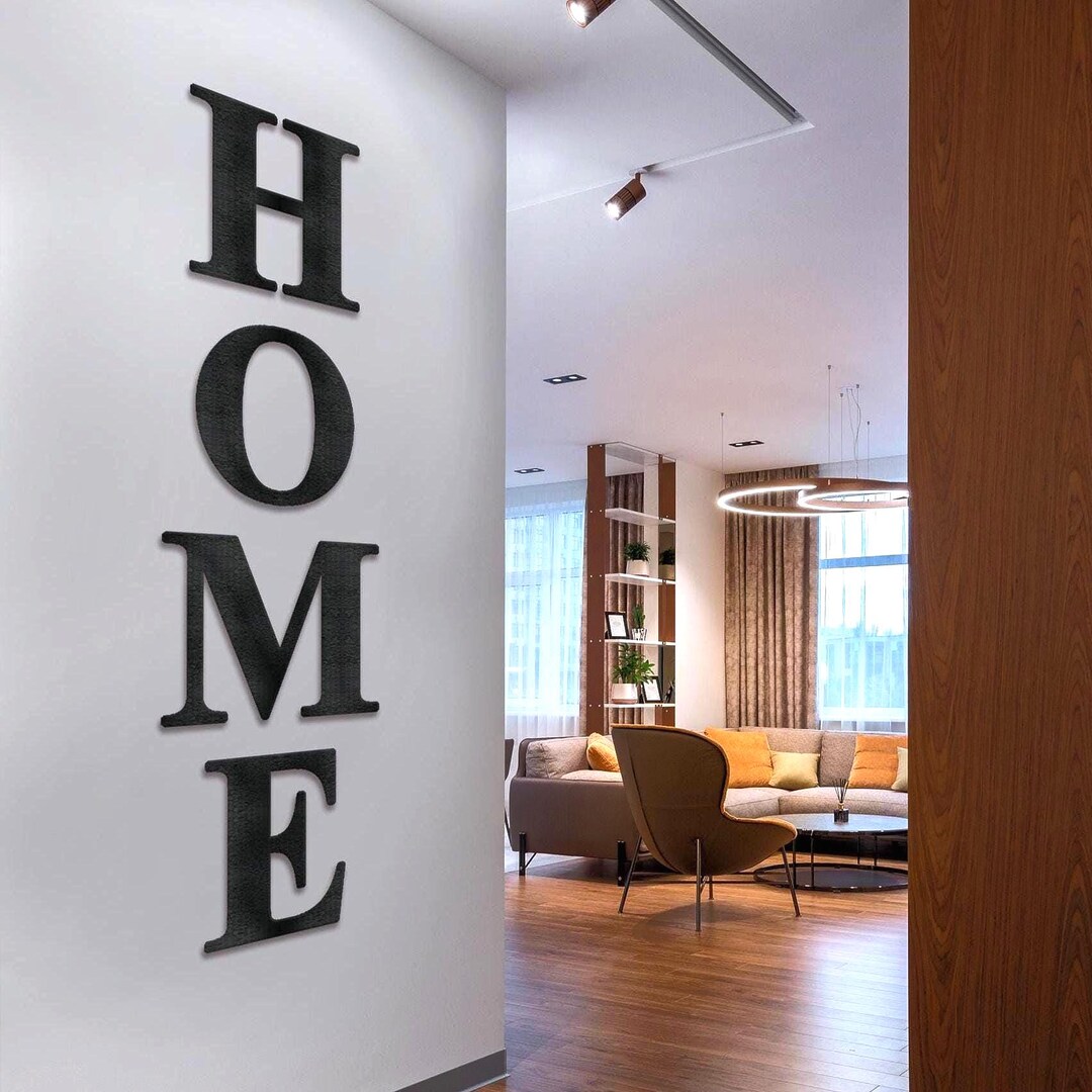 HOME Wooden Letters Wall Sign – Minimalist yet Heartfelt Decor for ...