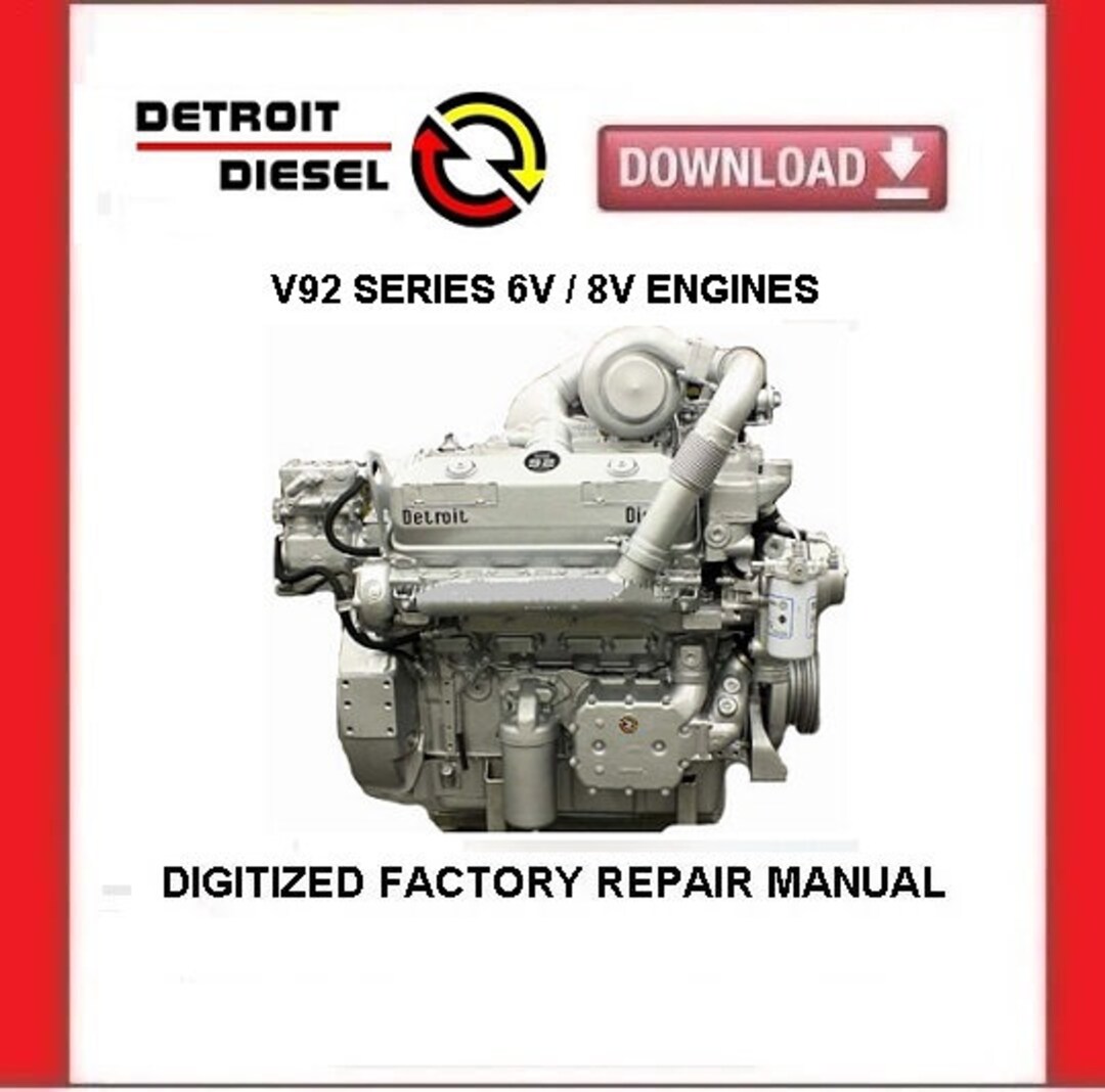 DETROIT DIESEL V92 Series Engines Factory Service Repair Manual Pdf ...
