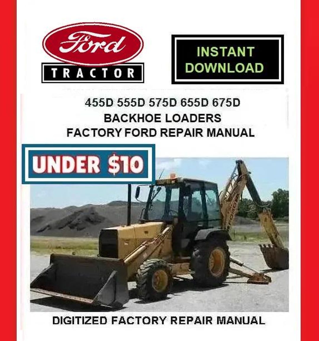 FORD 675D Tractor Backhoe Loaders Service Repair Manual Pdf Download - Etsy