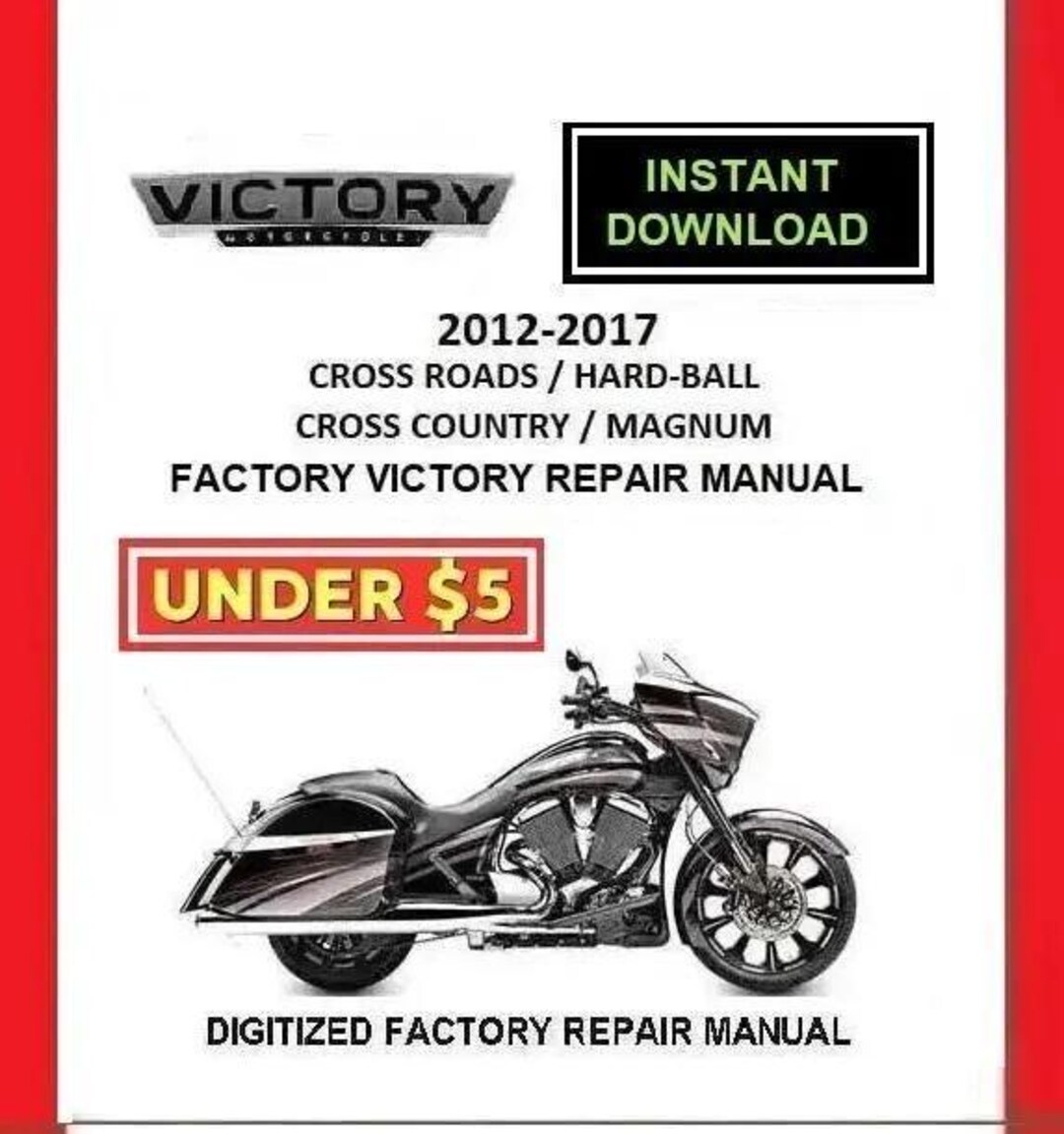 2012-2017 VICTORY Cross Roads Hard-ball Cross Country Magnum Factory ...
