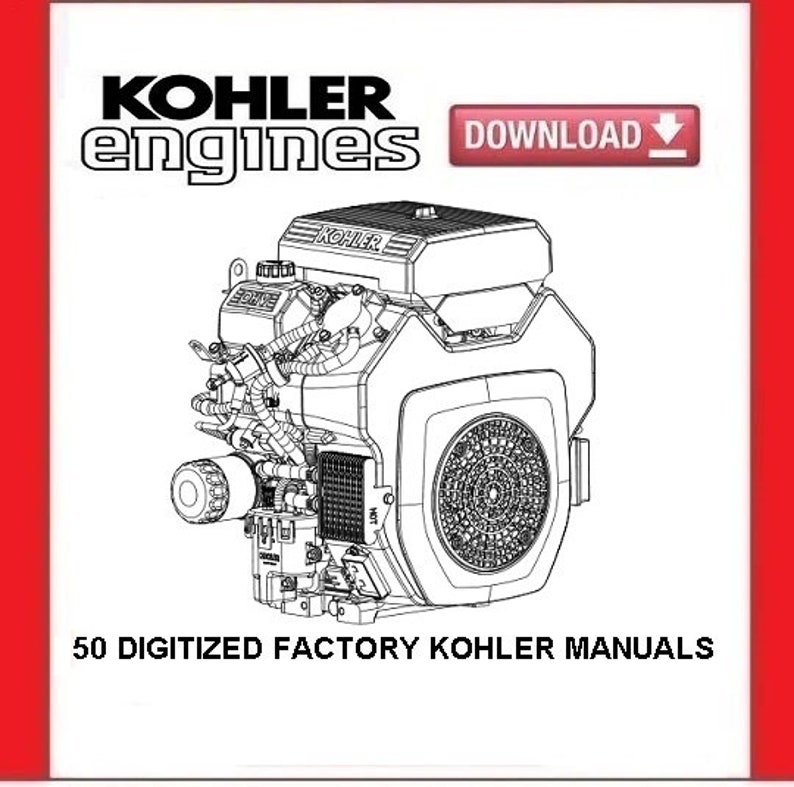 KOHLER ENGINE Factory Service and Repair Manuals Pdf Download - Etsy