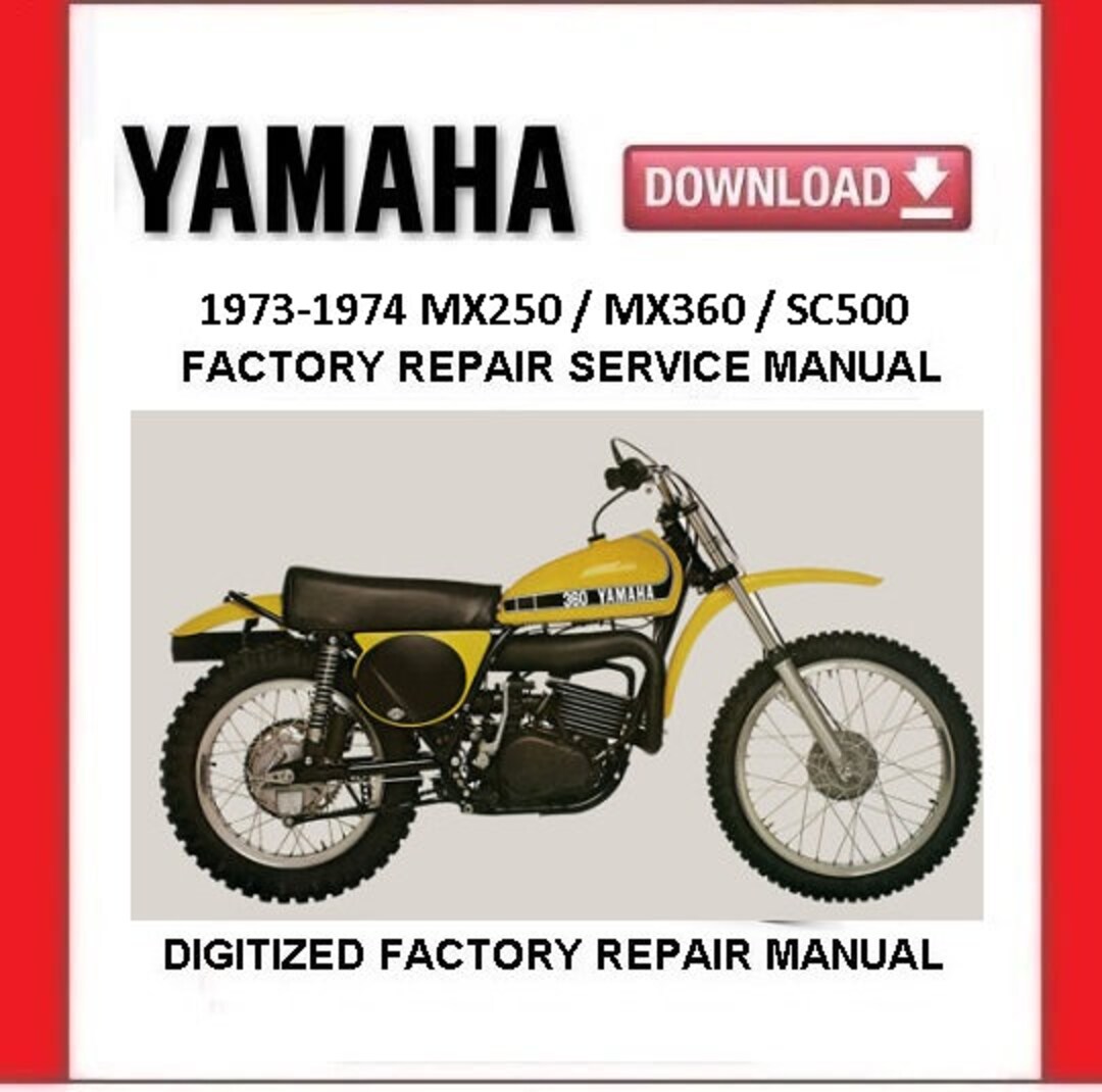 1973 YAMAHA MX250 MX360 SC500 Factory Service Repair Manual Pdf ...