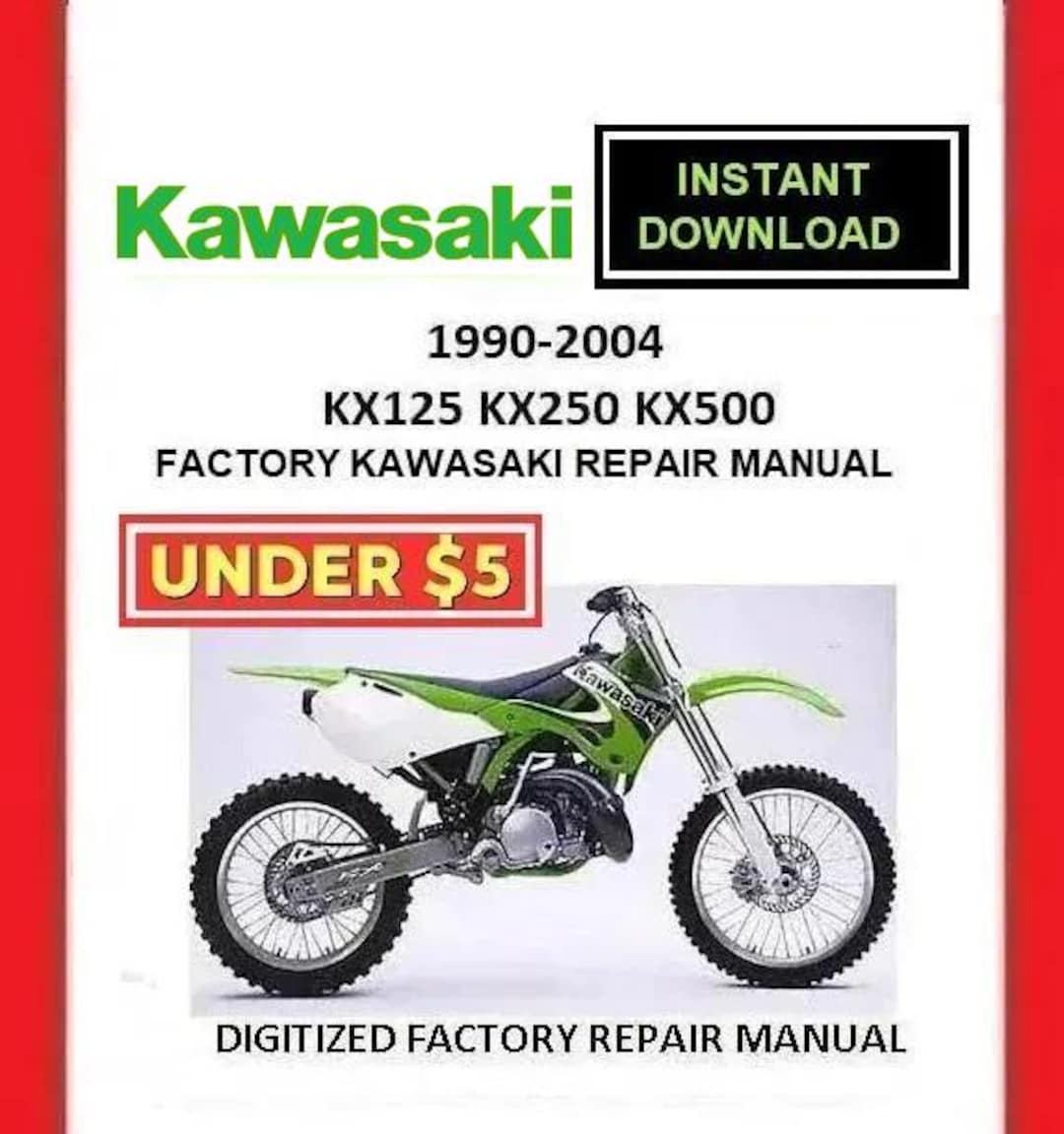 1990-2004 KAWASAKI KX125 KX250 KX500 Factory Service Repair Manual Pdf ...