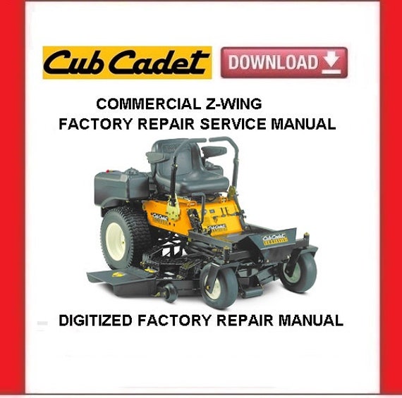 Cub Cadet Commercial Z-WING Zero Turn Service Repair Manual - Etsy