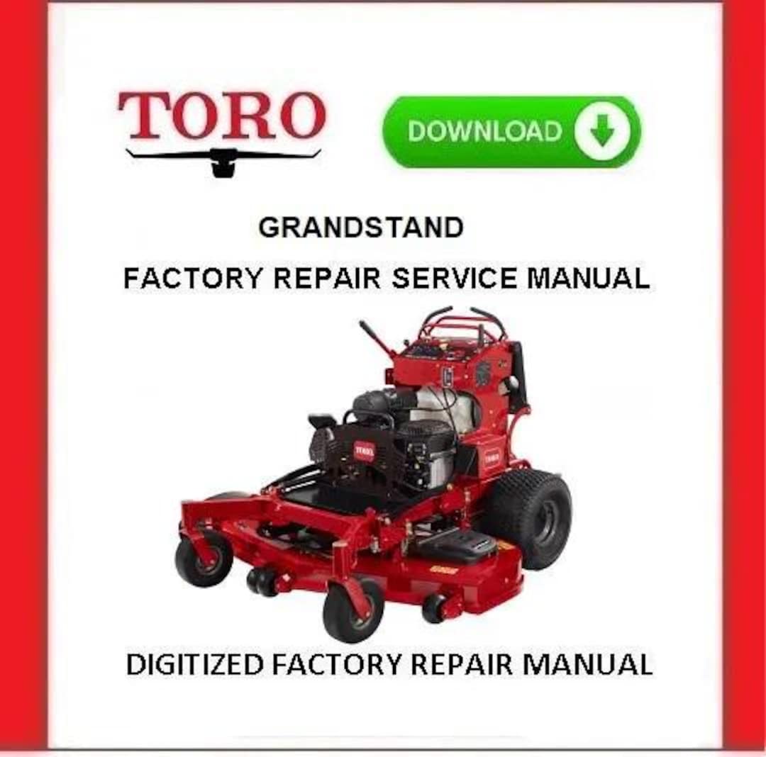 TORO GRANDSTAND Workshop Service Repair Manual Pdf Download - Etsy
