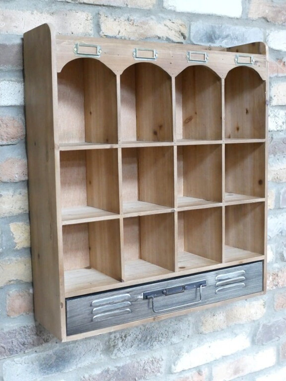 Pigeon Hole Storage Wall Unit With Drawer and Shelf - Etsy