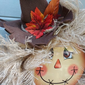 Scarecrow Hat, Felt Scarecrow Hat, Scarecrow Wreath Hat, Brown Felt Hat ...