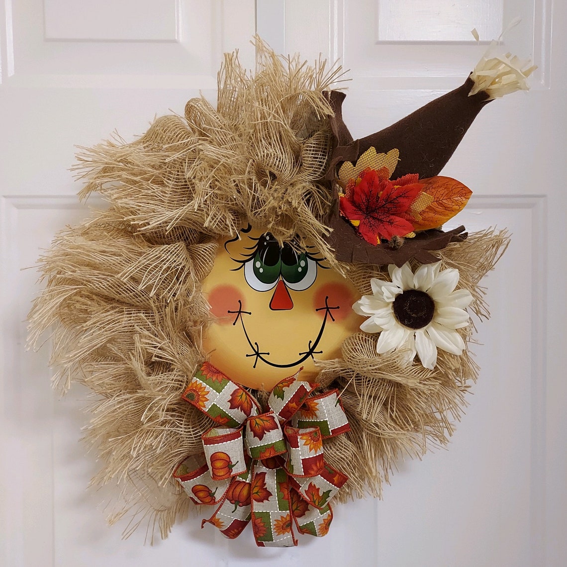 Tutorial Video PLUS Felt Scarecrow Hat, How to Make a Scarecrow Wreath ...