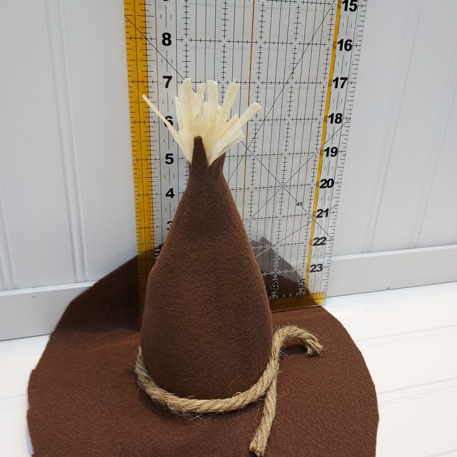 Scarecrow Hat, Felt Scarecrow Hat, Scarecrow Wreath Hat, Brown Felt Hat ...
