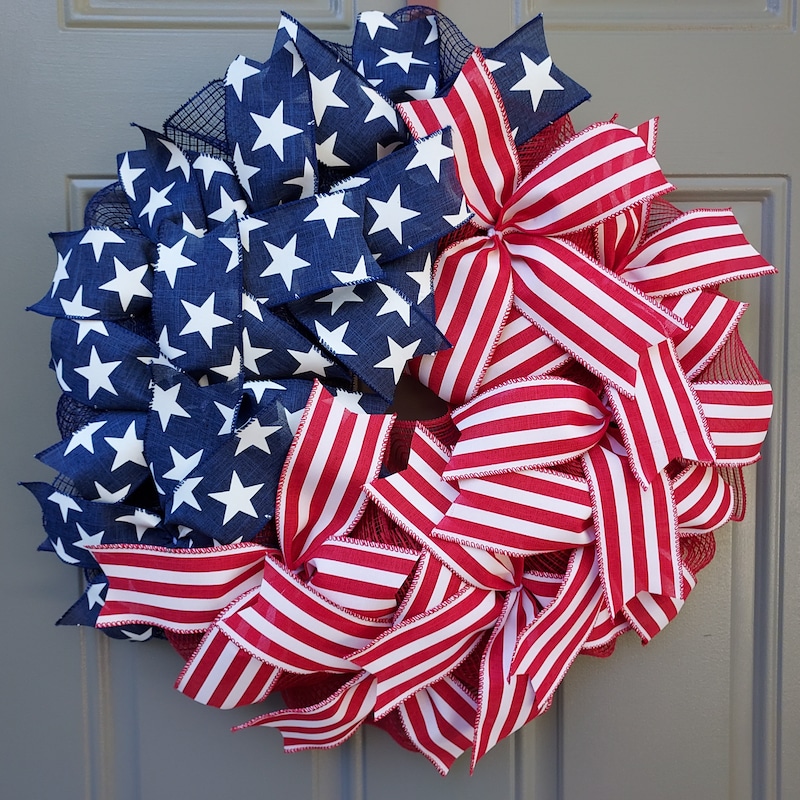 American Flag Wreath - Etsy