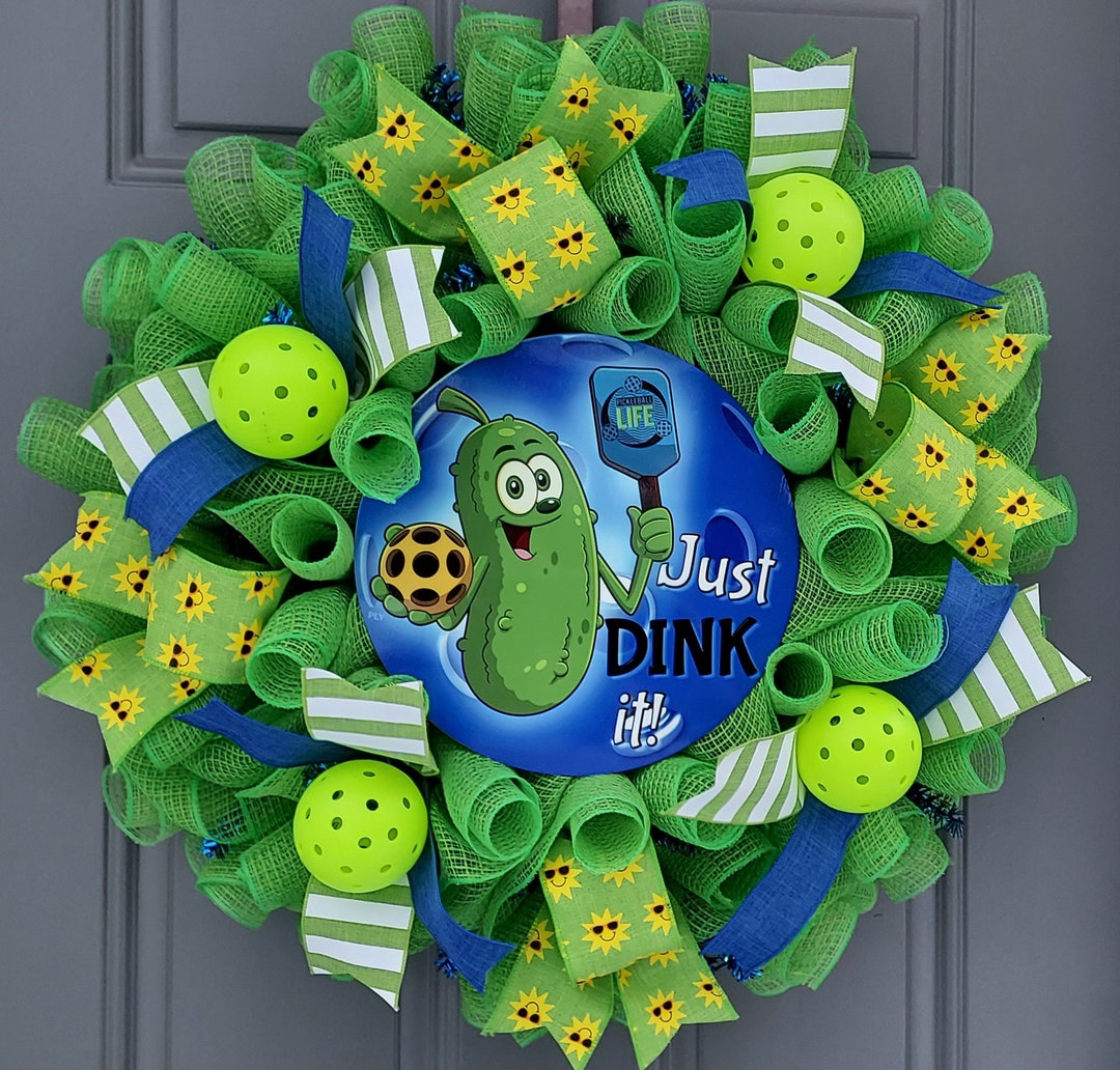 Pickleball Wreath, Everyday Pickleball Door Wreath, Pickleball Door ...