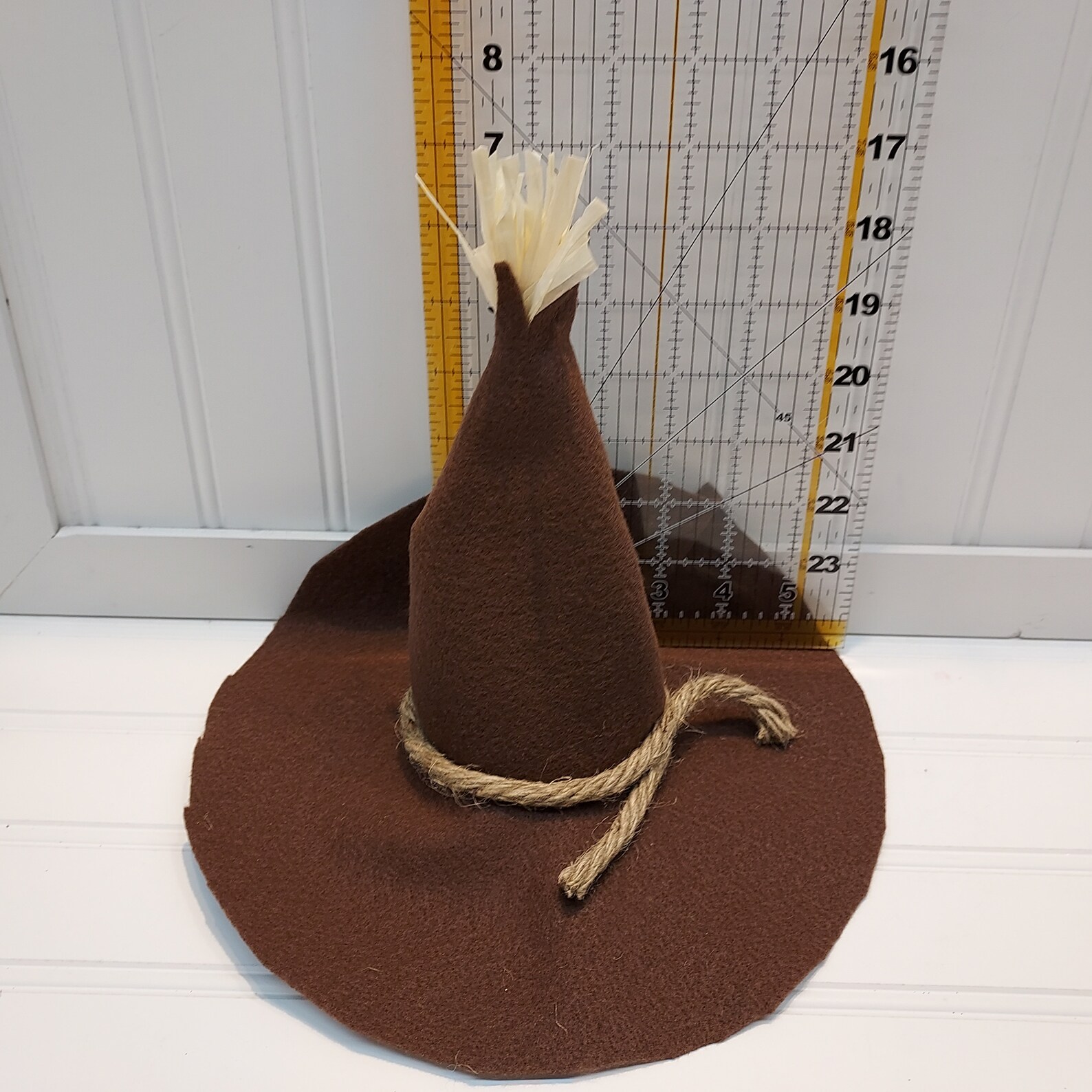 Scarecrow Hat, Felt Scarecrow Hat, Scarecrow Wreath Hat, Brown Felt Hat ...