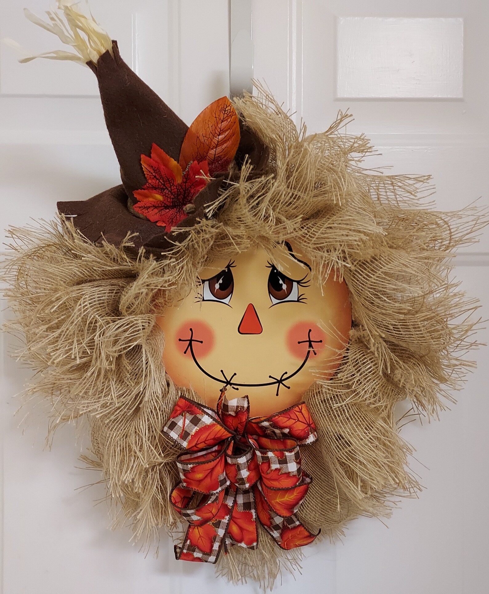 Scarecrow Hat, Felt Scarecrow Hat, Scarecrow Wreath Hat, Brown Felt Hat ...