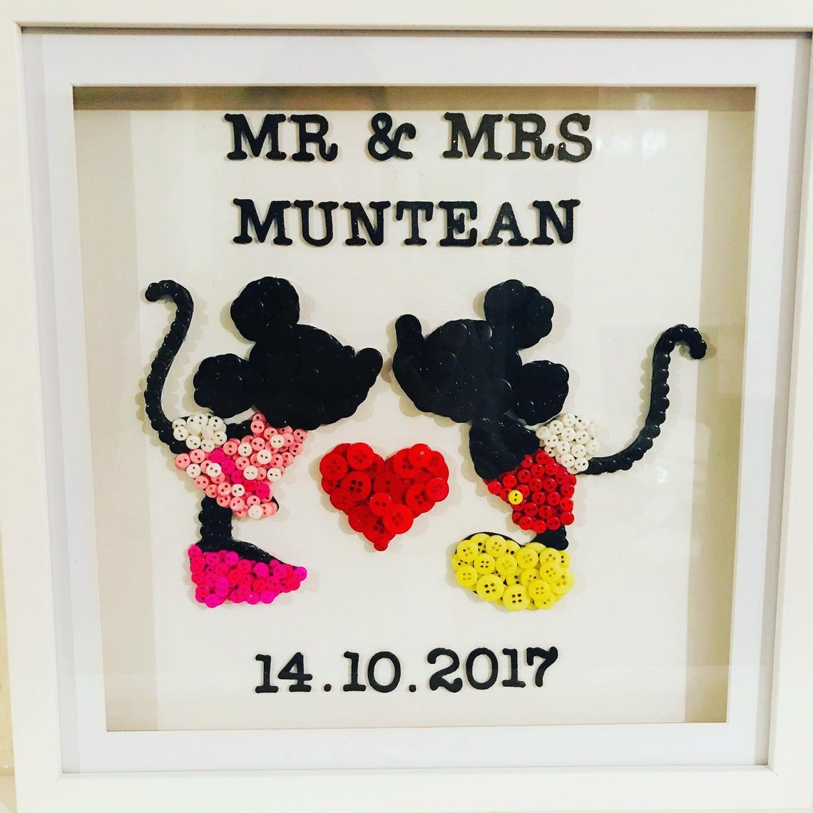 Disney Style Love Button Art | Etsy
