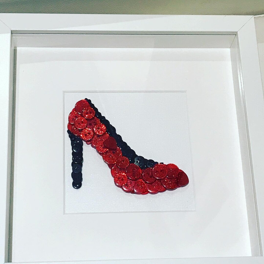 Shoe Button Art - Any Colour - Etsy