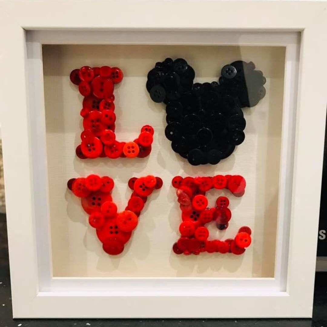 Disney Style Love Button Art - Etsy